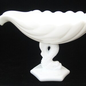 Westmoreland Dolphin Footed Shell Dish White Milk Glass Fruit - Etsy