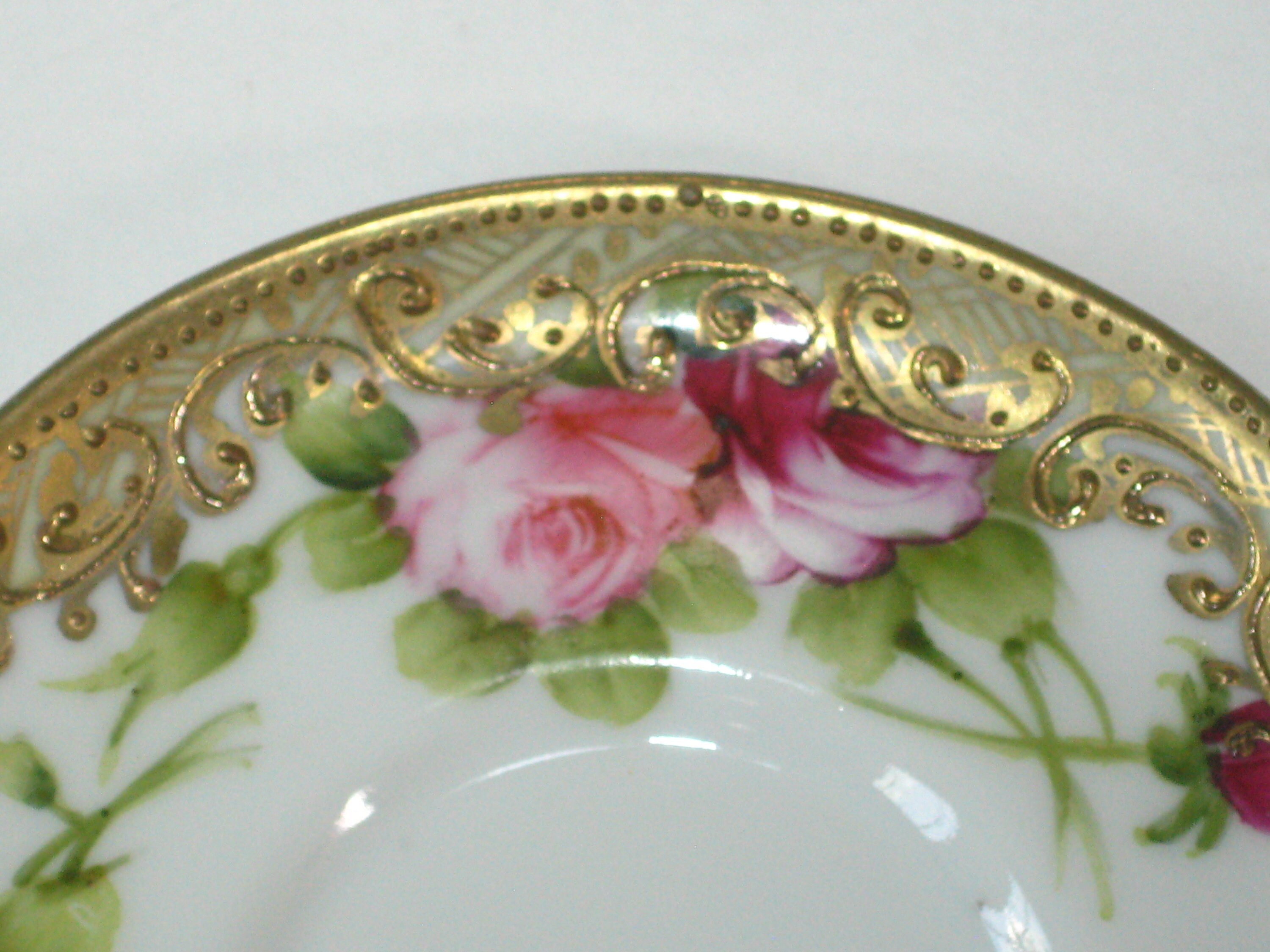 Noritake Nippon RC Mark Pink & Red Roses W/ Encrusted Gold - Etsy