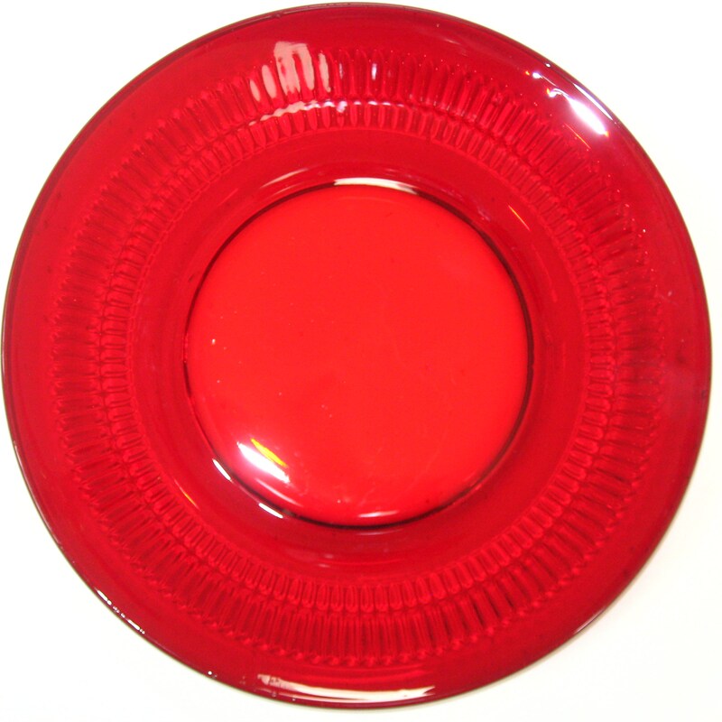 Ruby Glass Platter - Etsy