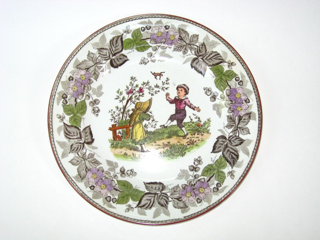 Rare Antique Wedgwood Etruria Victorian Polychrome Display Plate ...