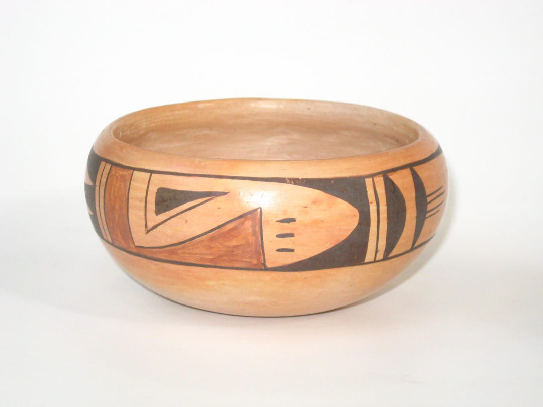 Vintage Hopi Tewa Pottery Native American Handpainted Polychrome ...