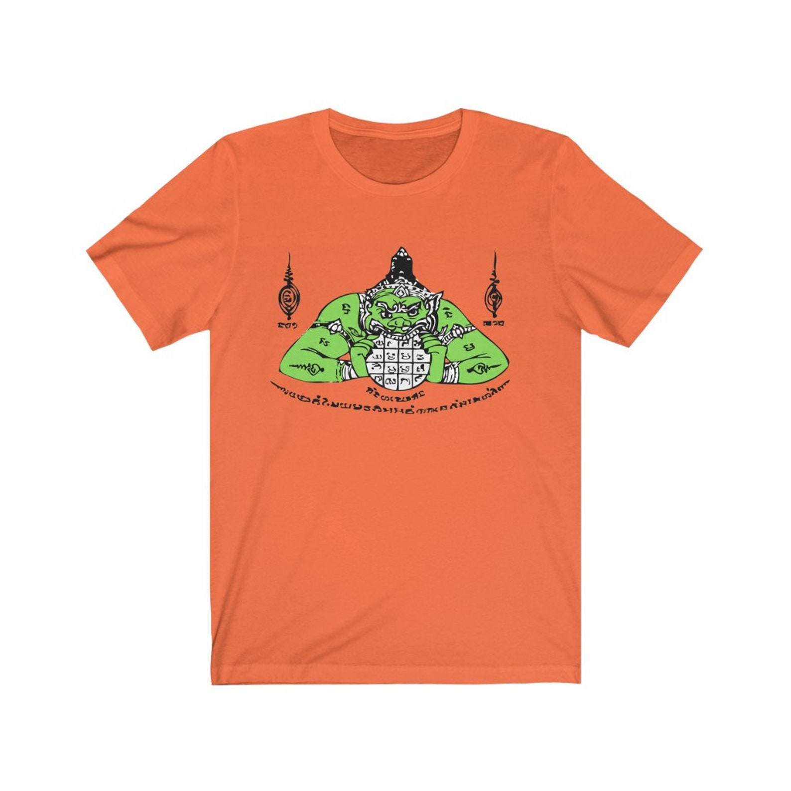 Thai Tattoo Design T-shirt 'monkey Lord Phra Rahu Holding Sacred Tablet ...