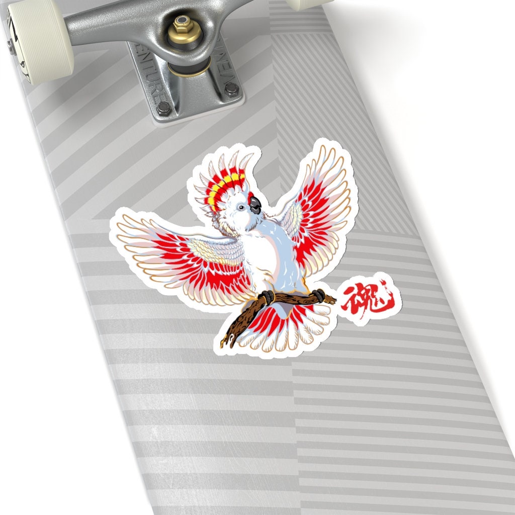 Thai Tattoo Design "holy White Parrot With Japanese Kanji" New Retro ...