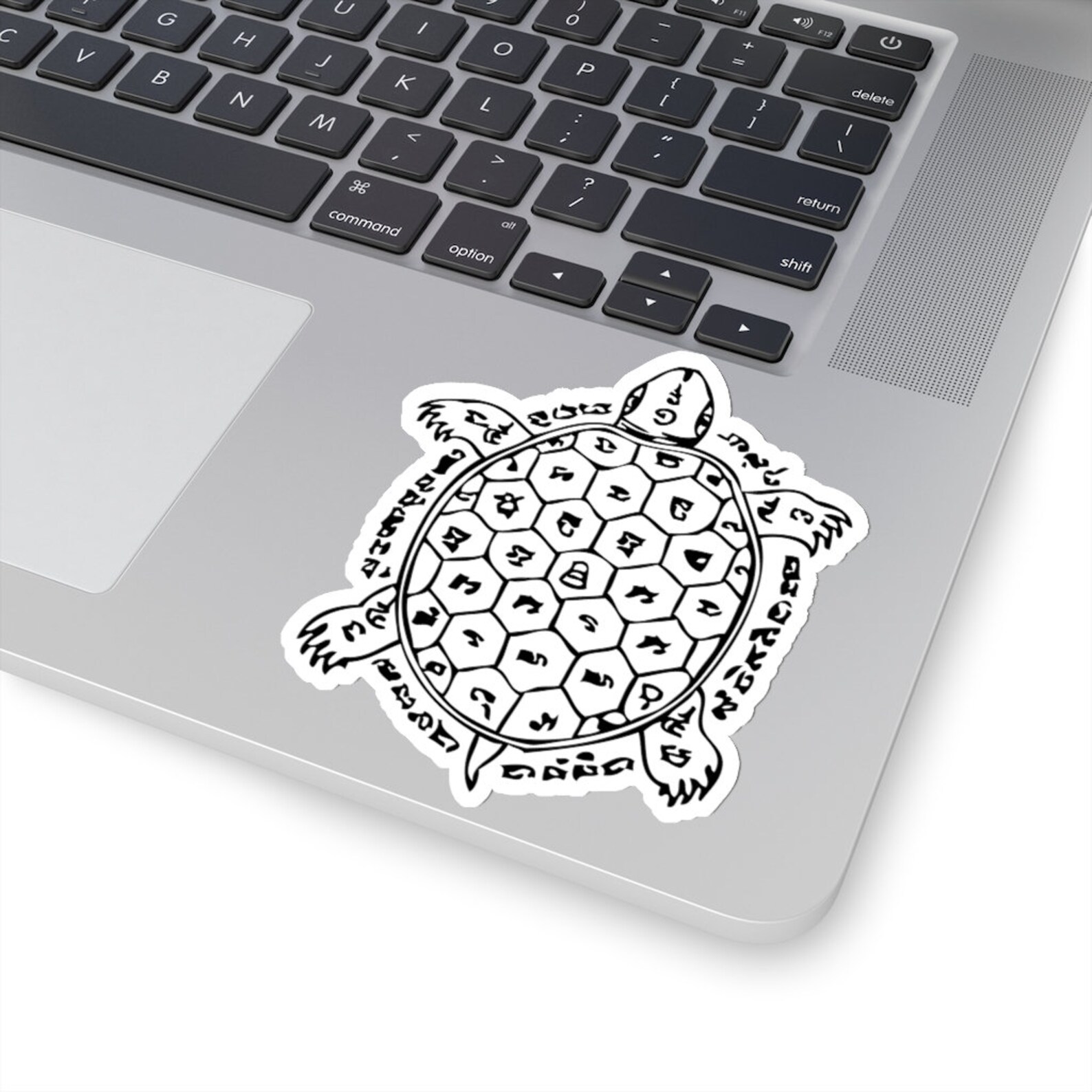 Thai Tattoo Design "turtle With Sak Yant Good Luck Spells" New Retro ...