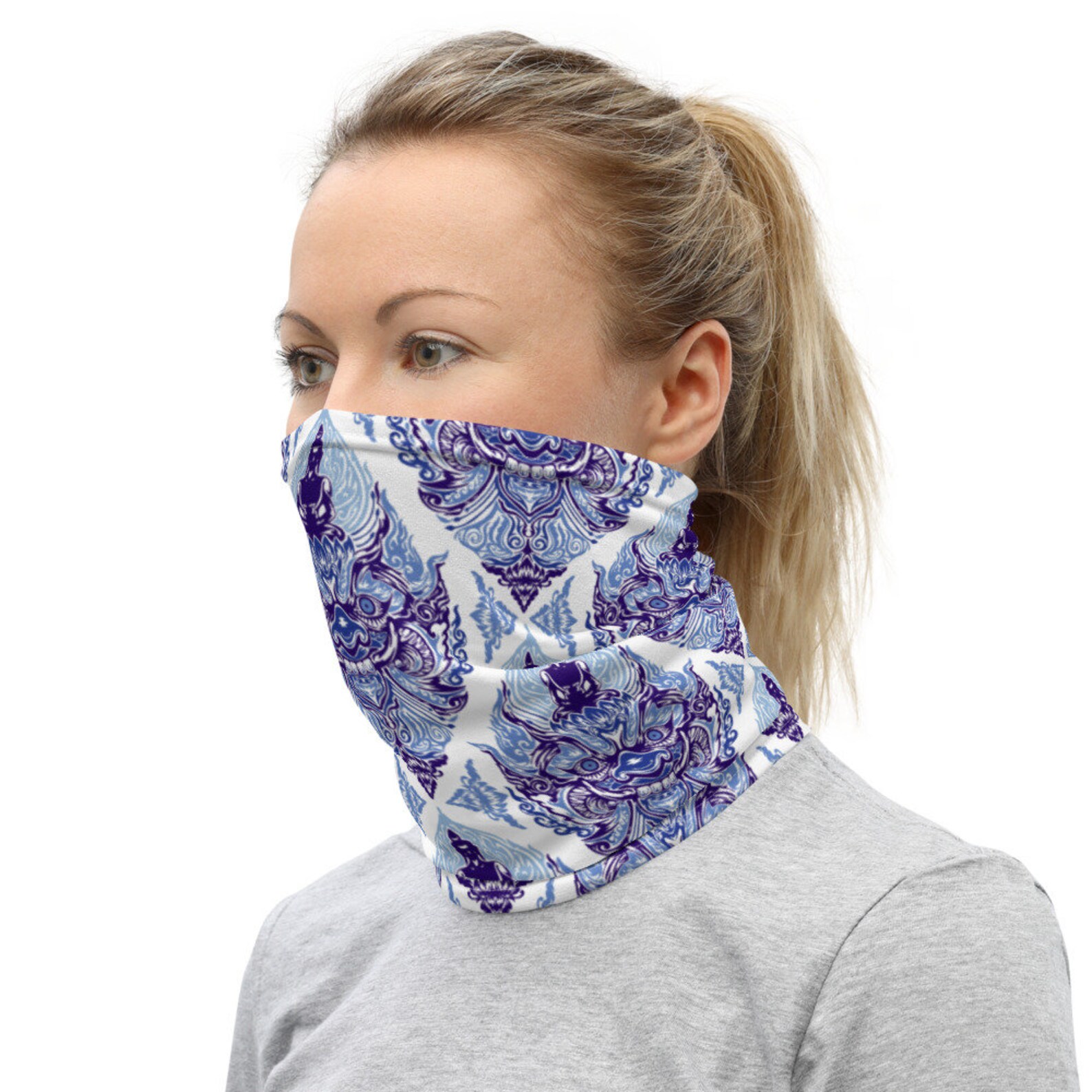 Thai Tattoo Design Neck Gaiter 'hanuman Monkey Lord' - Etsy