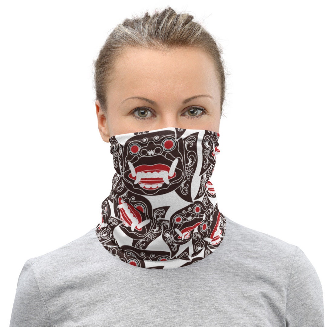 Thai Tattoo Design Neck Gaiter 'head of Hanuman Monkey Warrior' New ...