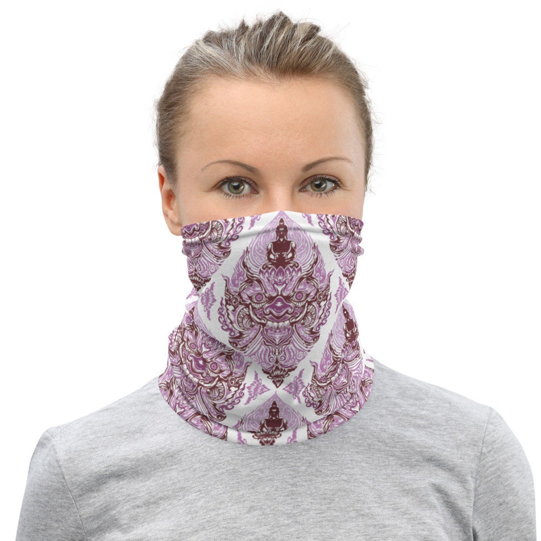 Thai Tattoo Design Neck Gaiter 'hanuman Monkey Lord' New Retro Neck ...