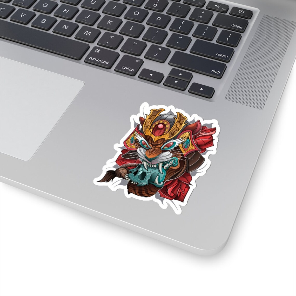 Thai Tattoo Design lion Samurai Shogun New Retro Funny Kiss-cut Sticker ...