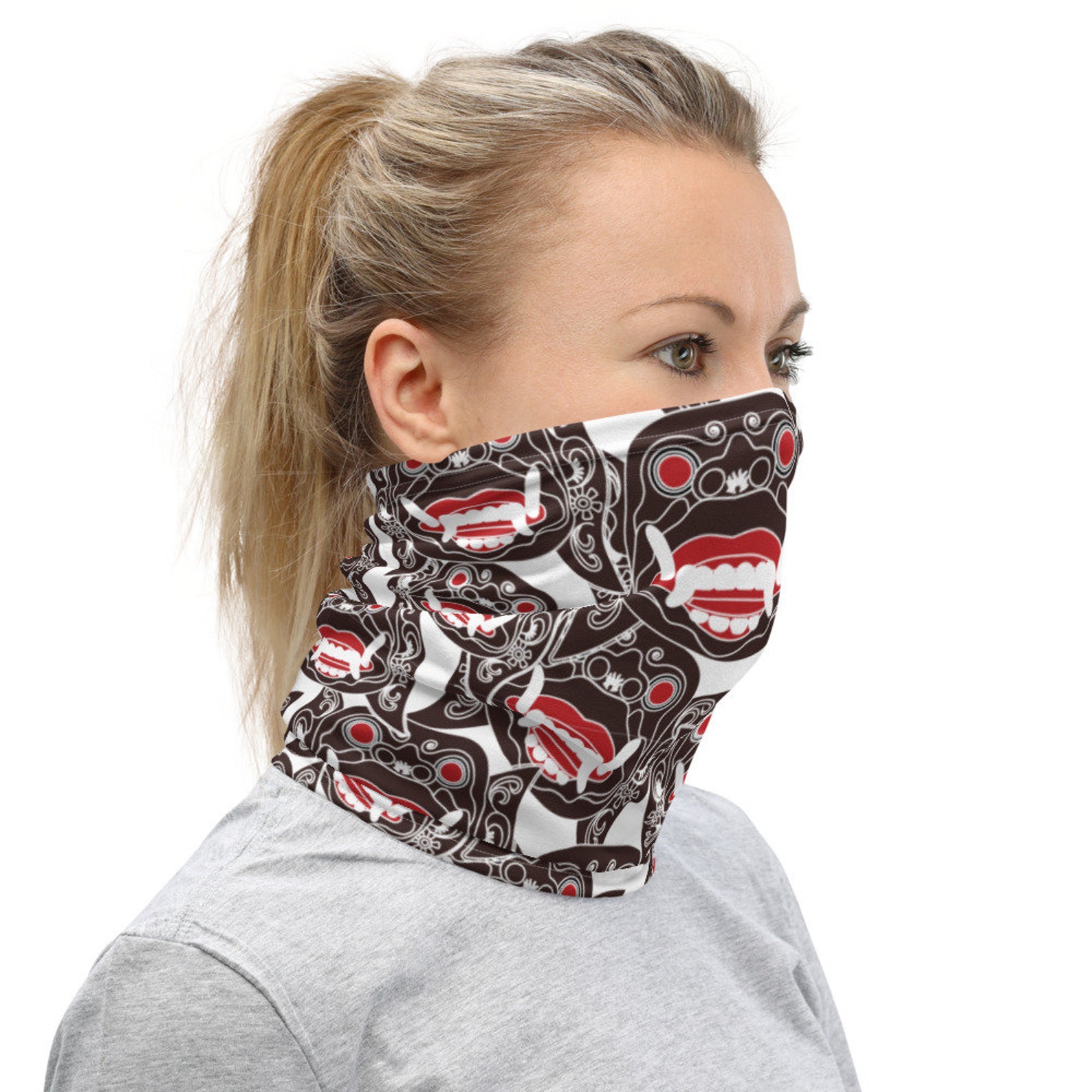 Thai Tattoo Design Neck Gaiter 'head of Hanuman Monkey Warrior' New ...