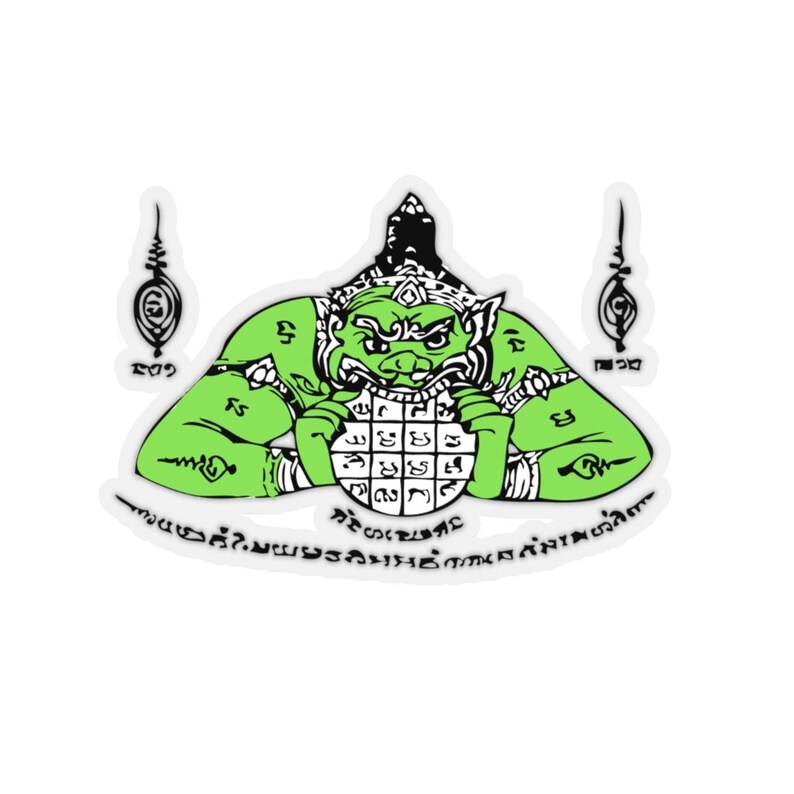 Thai Tattoo Design "monkey Lord Phra Rahu Holding Sacred Tablet" New ...