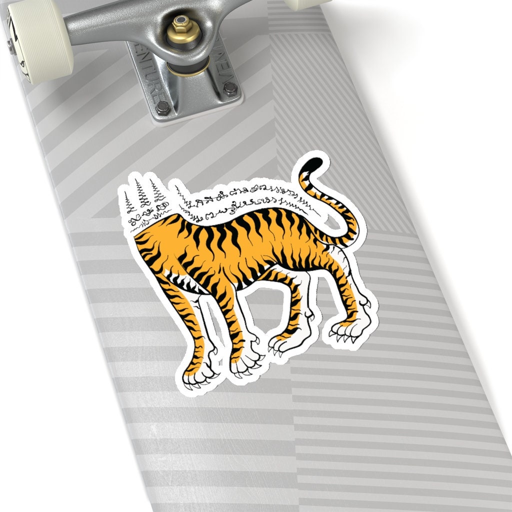 Thai Tattoo Design "headless Tiger With Sak Yant Good Luck Spells" New ...