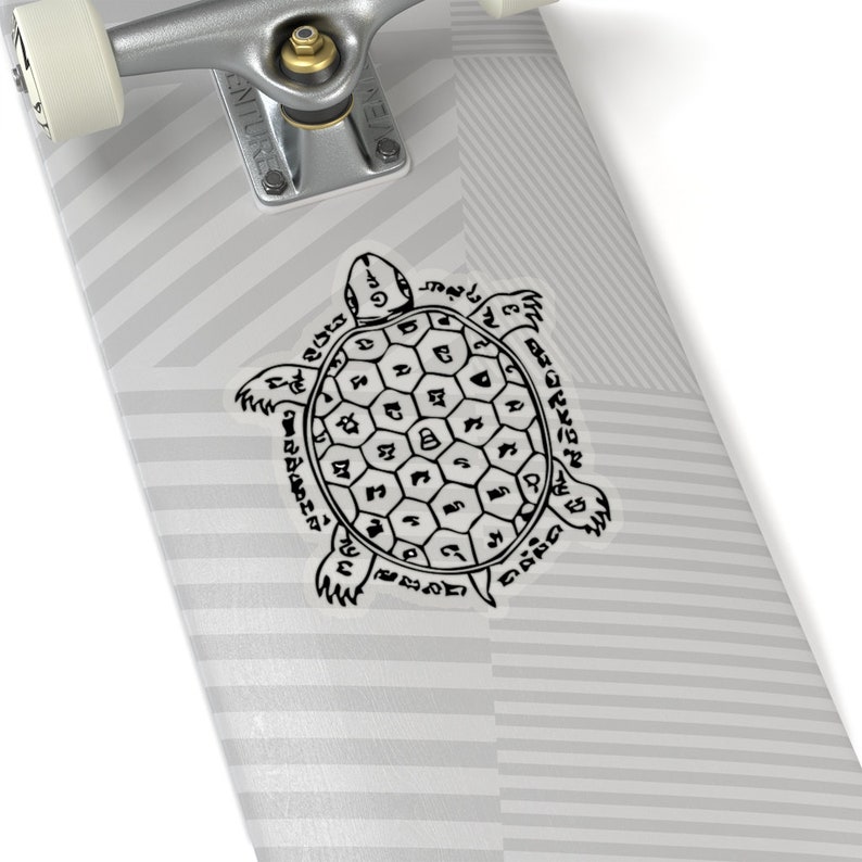 Thai Tattoo Design "turtle With Sak Yant Good Luck Spells" New Retro ...