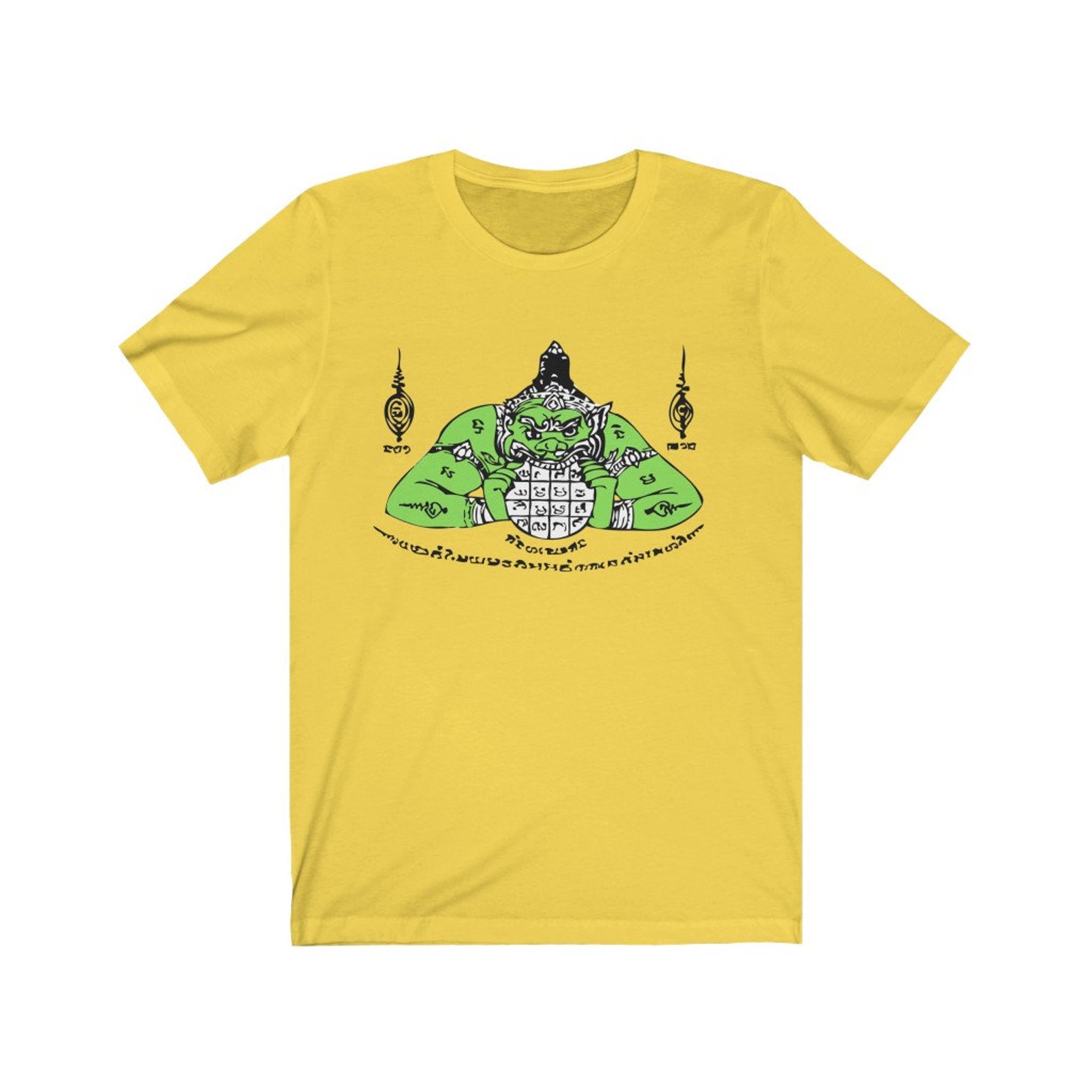 Thai Tattoo Design T-shirt 'monkey Lord Phra Rahu Holding Sacred Tablet ...