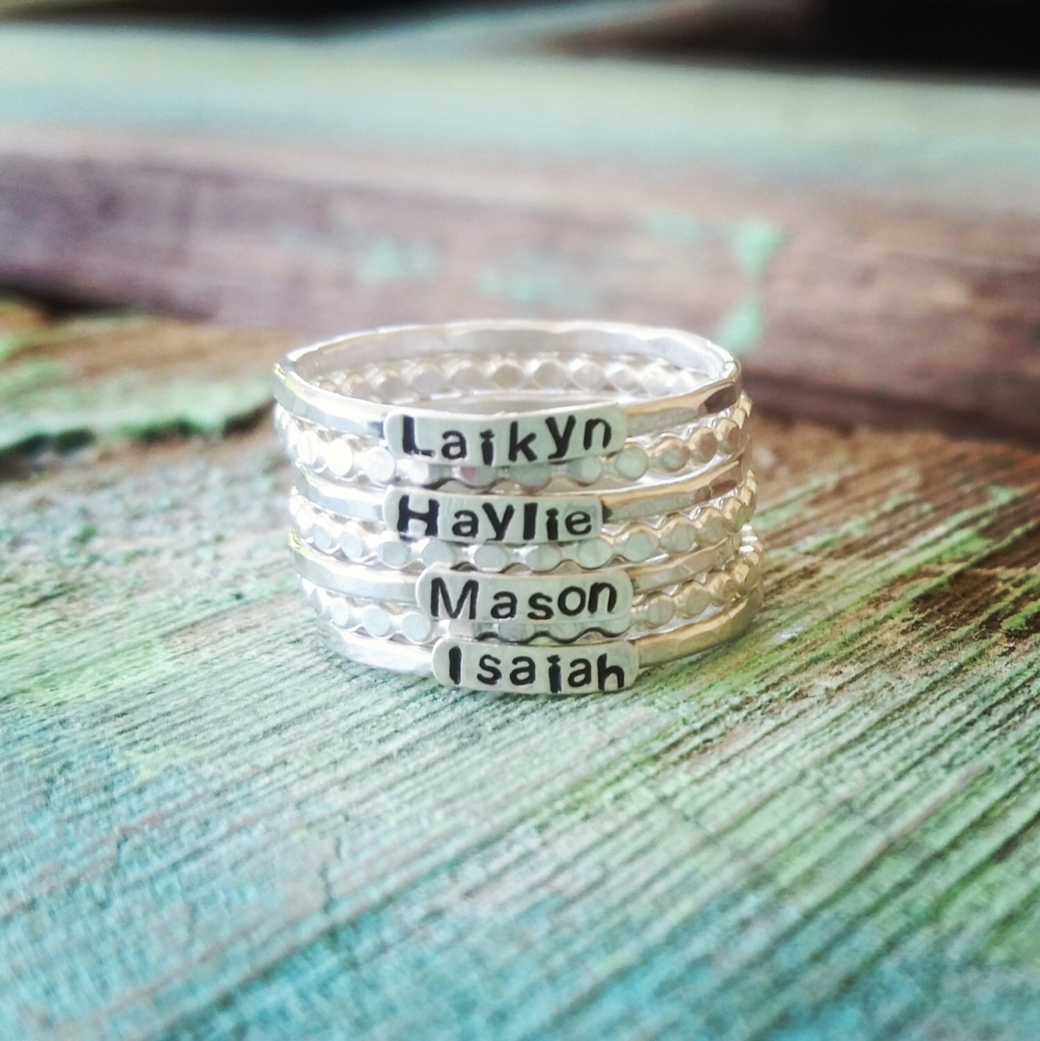 2mm-sterling-silver-stackable-name-rings-mother-ring-push-pres - Etsy