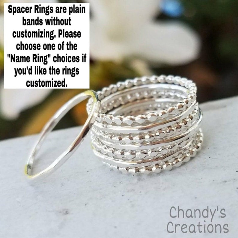 2mm-sterling-silver-stackable-name-rings-stacking-mother's - Etsy