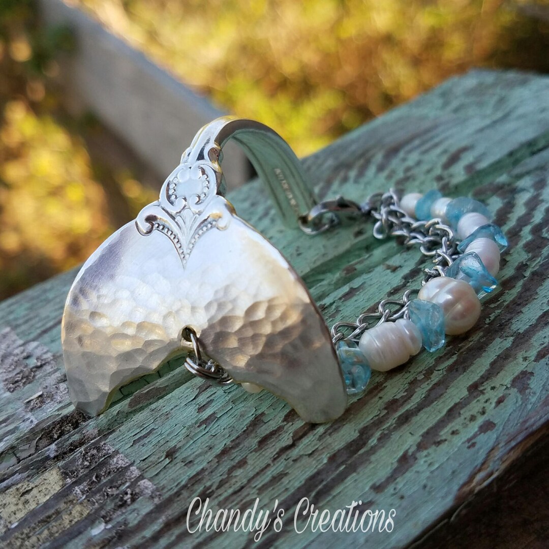 Mermaid Bracelet, Mermaid Spoon, Mermaid Charm, Stamped Spoon, Spoon ...