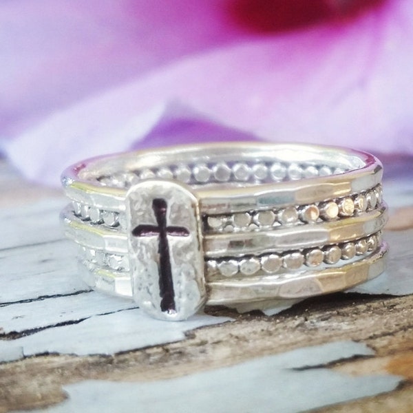 Cross Ring - Etsy