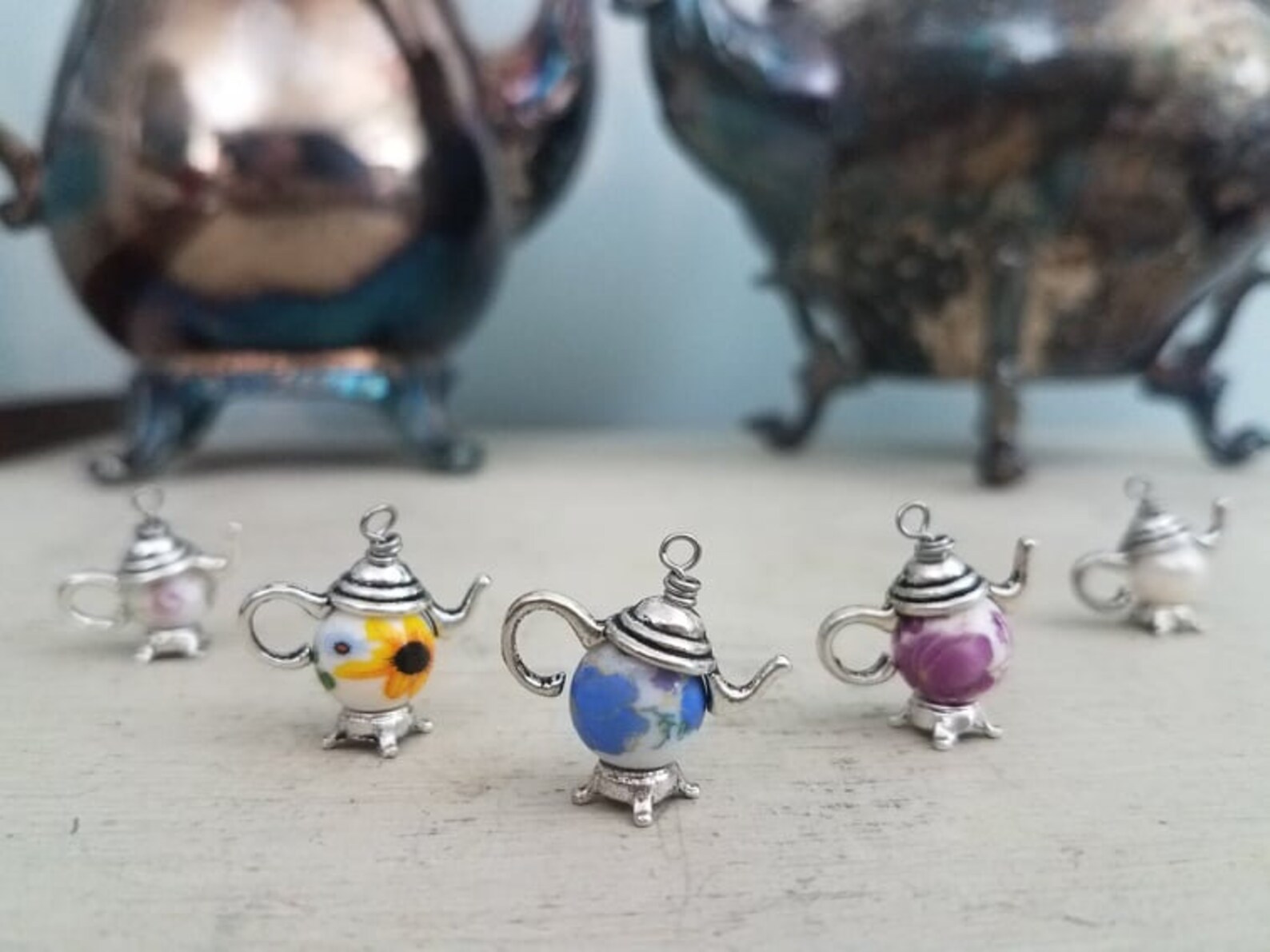 Tea Time Spoon Bracelet-teapot Charm-spoon - Etsy