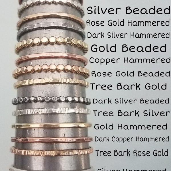 Stackable Gold Rings - Etsy