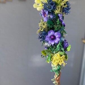 Handmade Queen Fairy Staff: Wood Effect Magic Wand With Blue Orb - Etsy