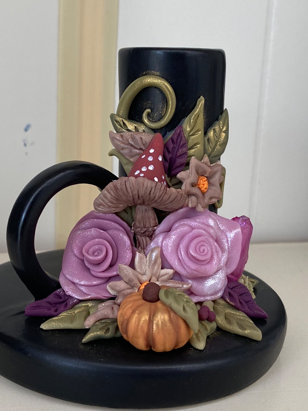 Handmade Polymer Clay and Clay Candle Stick Holder - Etsy