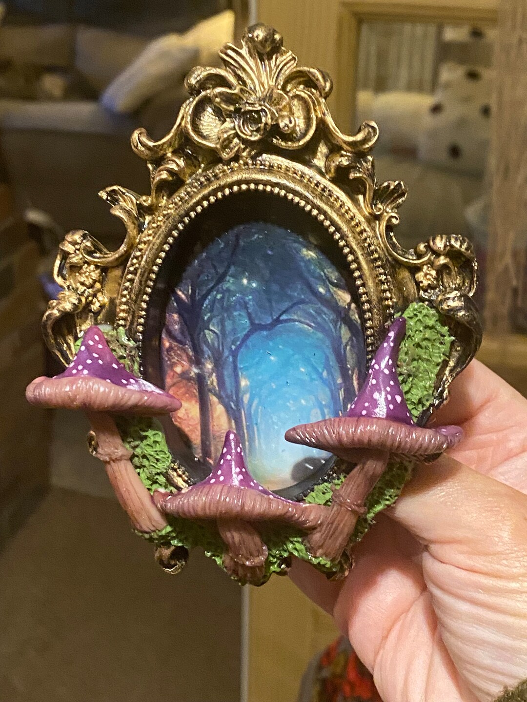 Handmade OOAK Toadstool /miniature /polymer Clay Mushroom Portal - Etsy