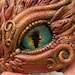 Dragon Eye Sculpture/handmade /polymer Clay /large Hand Painted Dragon ...