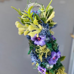 Handmade Queen Fairy Staff: Wood Effect Magic Wand With Blue Orb - Etsy