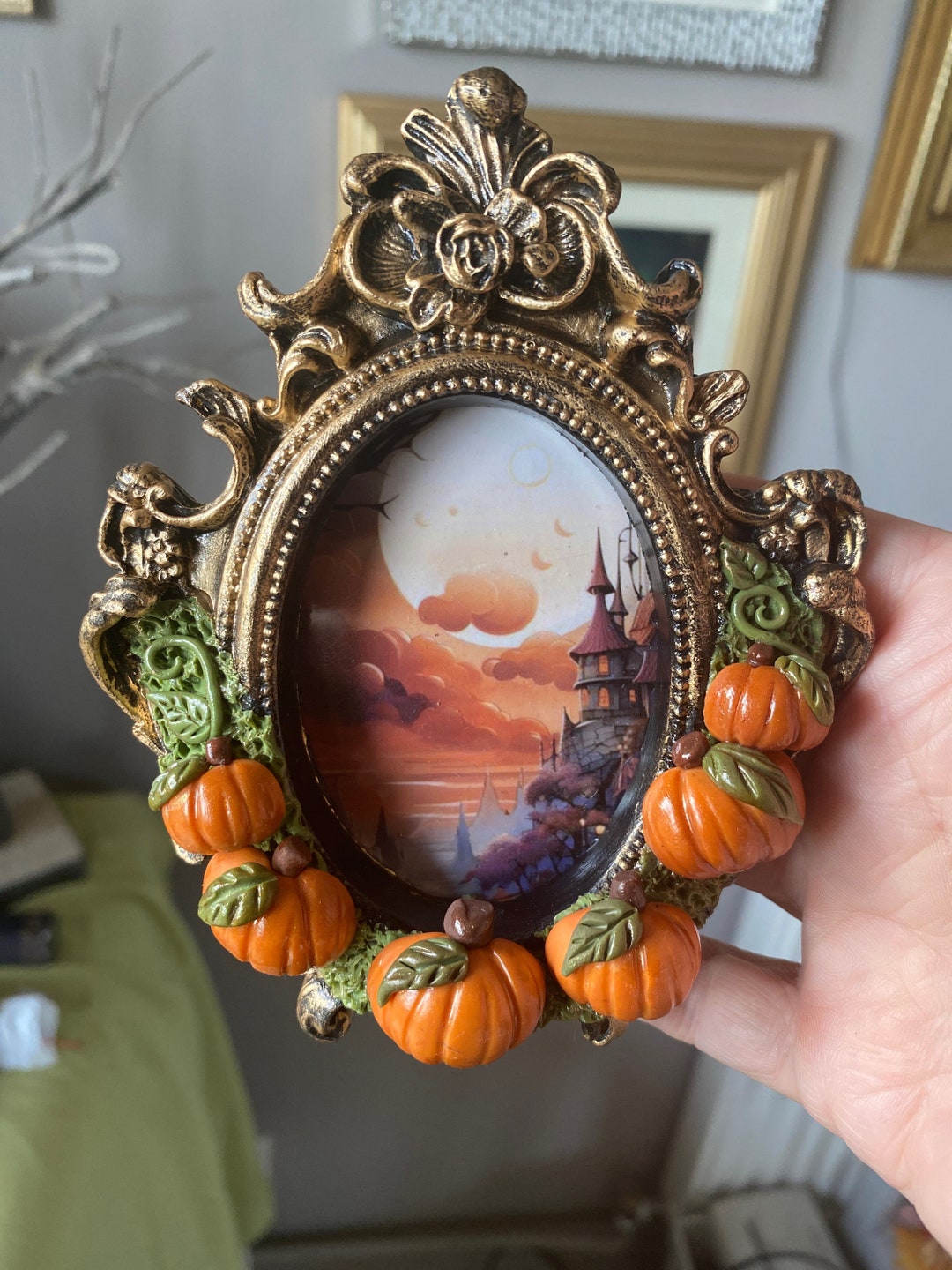 Handmade OOAK Toadstool /miniature /polymer Clay Pumpkin Portal - Etsy