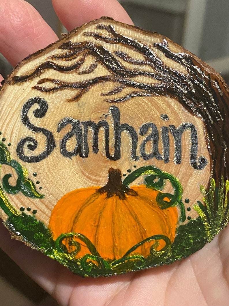 Samhain Altar Decoration, Pagan , Witchy Craft , Hand Painted, Sabbats ...