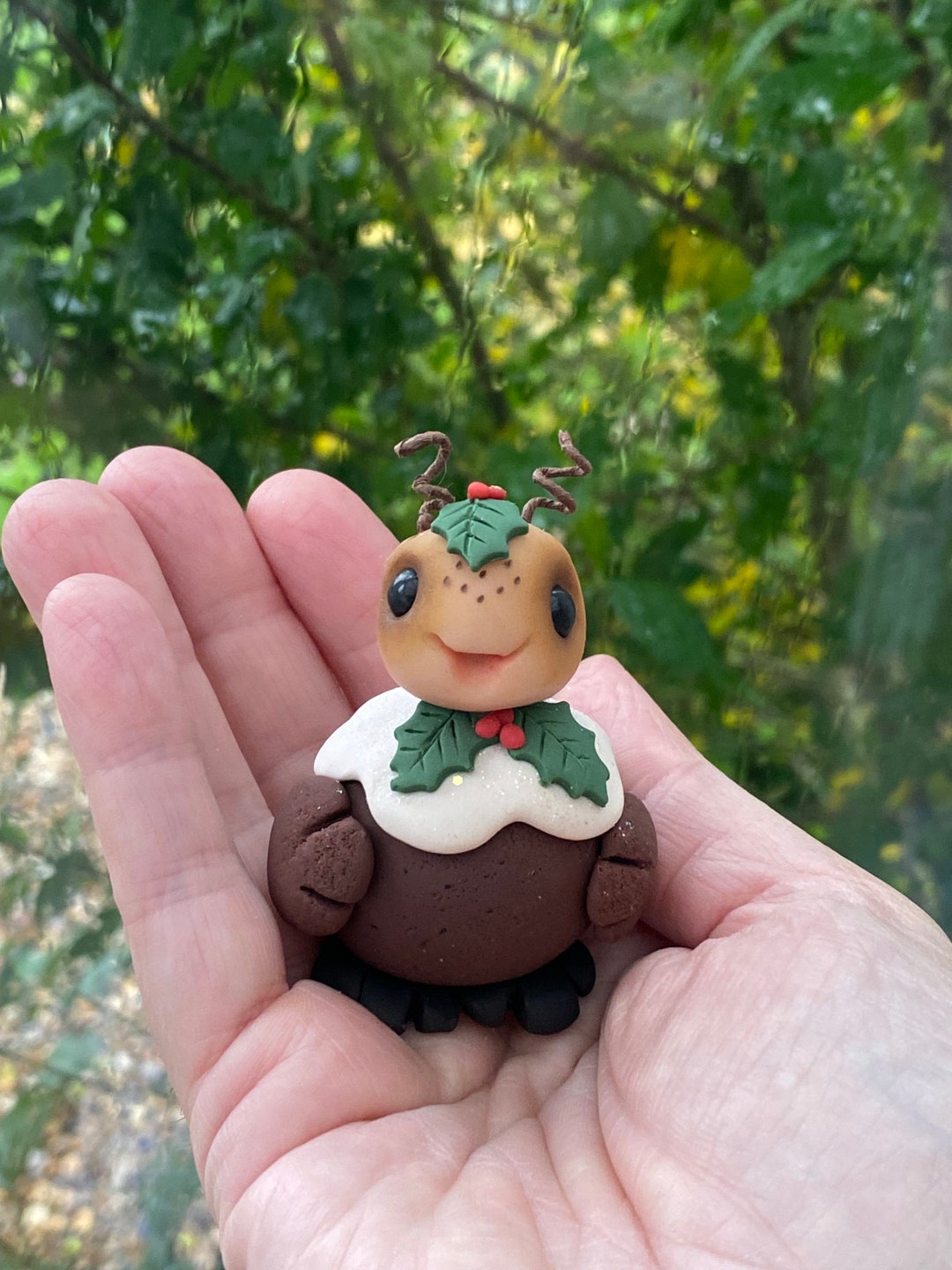 Handmade Polymer Clay Christmas Pudding Bugs/miniatures - Etsy