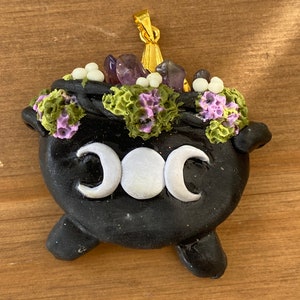 Amethyst Crystal Cauldron Pendant/ Magical Vibes/handmade With Magic ...