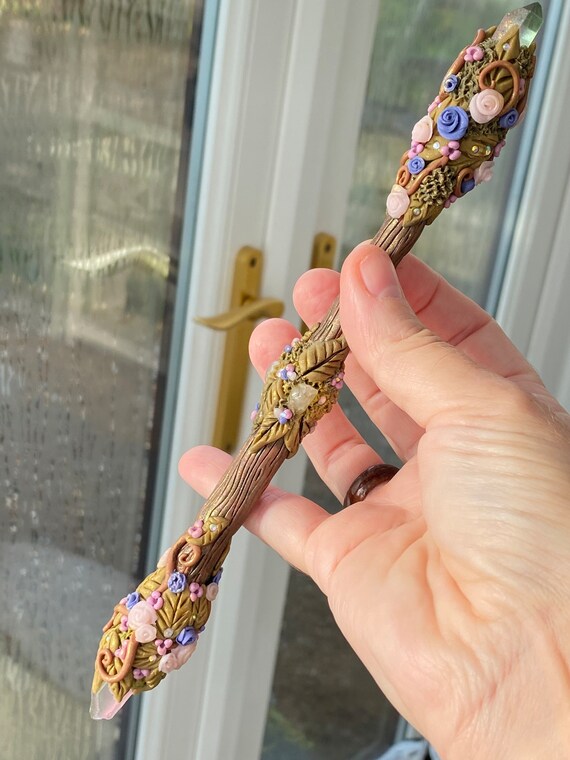 Polymer Clay Wood Effect Magic Lover Gift Ooak Costume Wand - Etsy