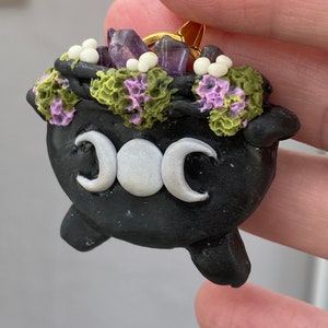 Amethyst Crystal Cauldron Pendant/ Magical Vibes/handmade With Magic ...