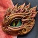 Dragon Eye Sculpture/handmade /polymer Clay /large Hand Painted Dragon ...