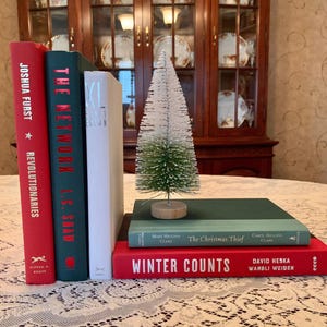 Red and Green Book Stack, Christmas Book Stack, Real Books, Books by Decor, Red and Green Books ...