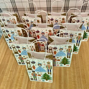 Set of 10 Small Nutcracker Ballet Gift Bags, Beautiful Nutcracker Bags ...