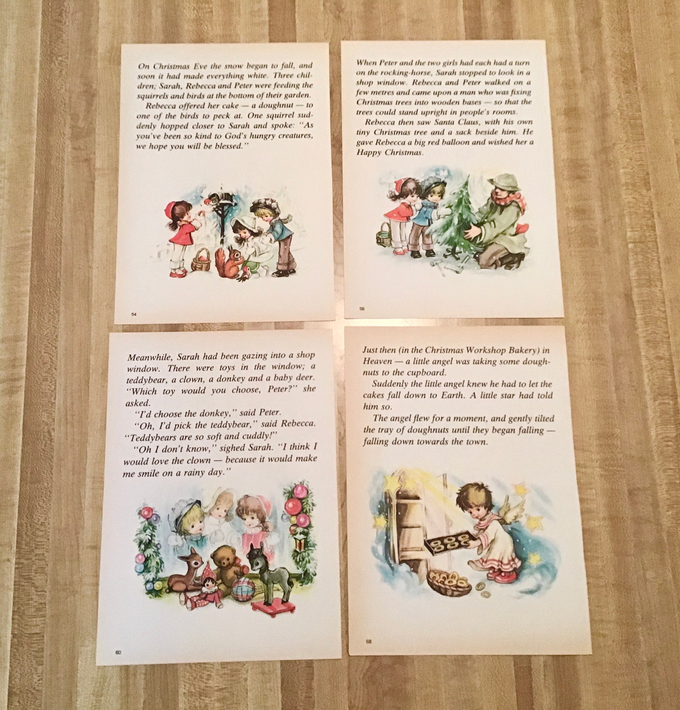 Vintage Christmas Prints Set: 1960s Children's Book Art - Etsy