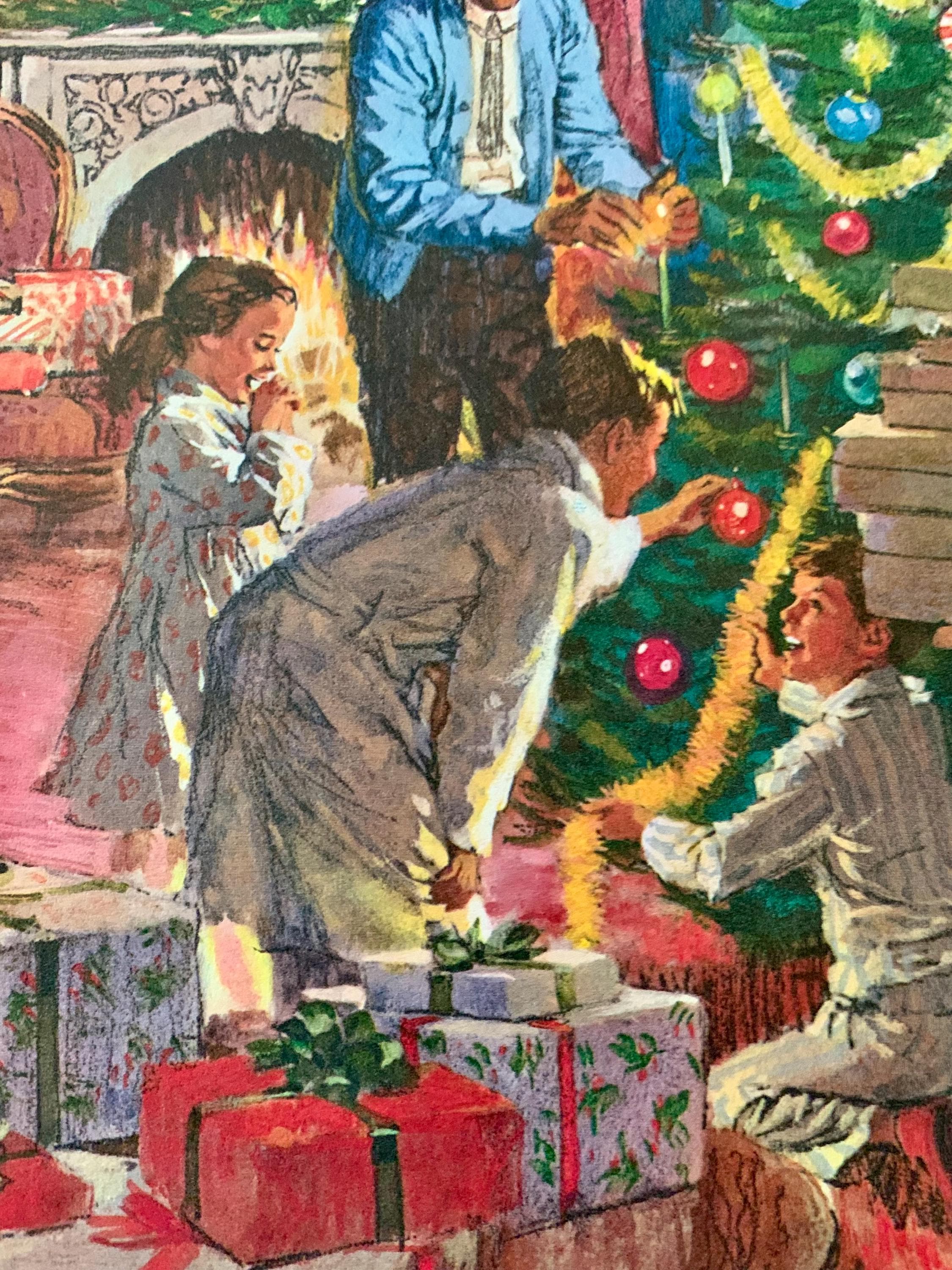 Vintage Ray App Painting Print, Victorian Christmas, 1960’s Book Page ...
