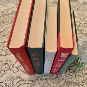 Red and Green Book Stack, Christmas Book Stack, Real Books, Books by Decor, Red and Green Books ...