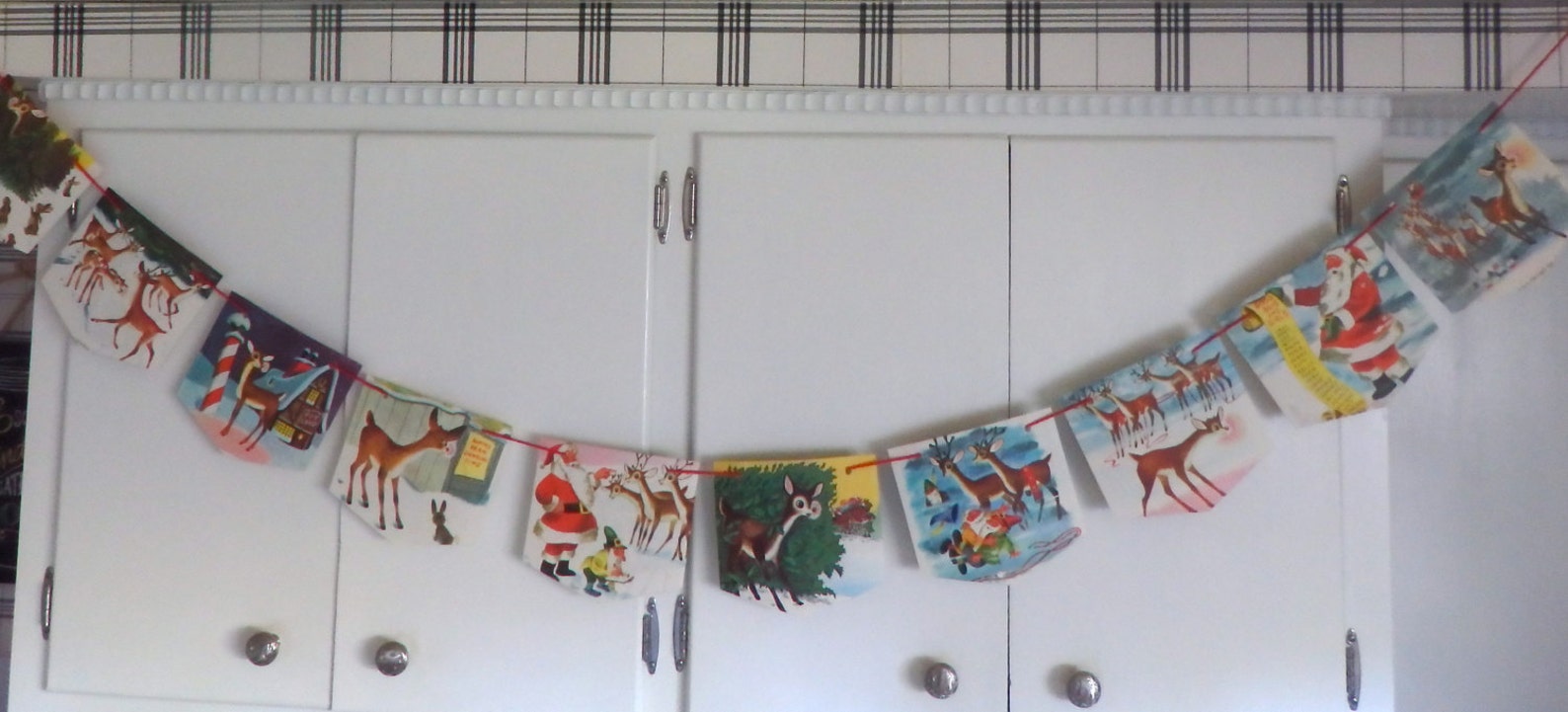 Rudolph Banner Christmas Banner Bunting Rudolph Garland | Etsy