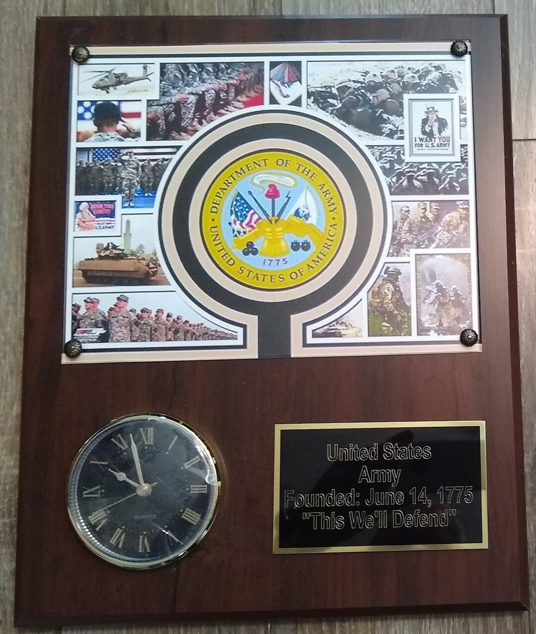 United States Army 15 X 12 Plaque Clock - Etsy