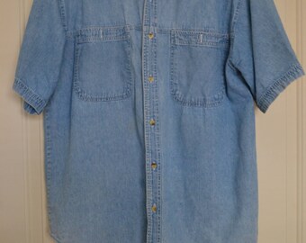 Vintage denim shirt | Etsy