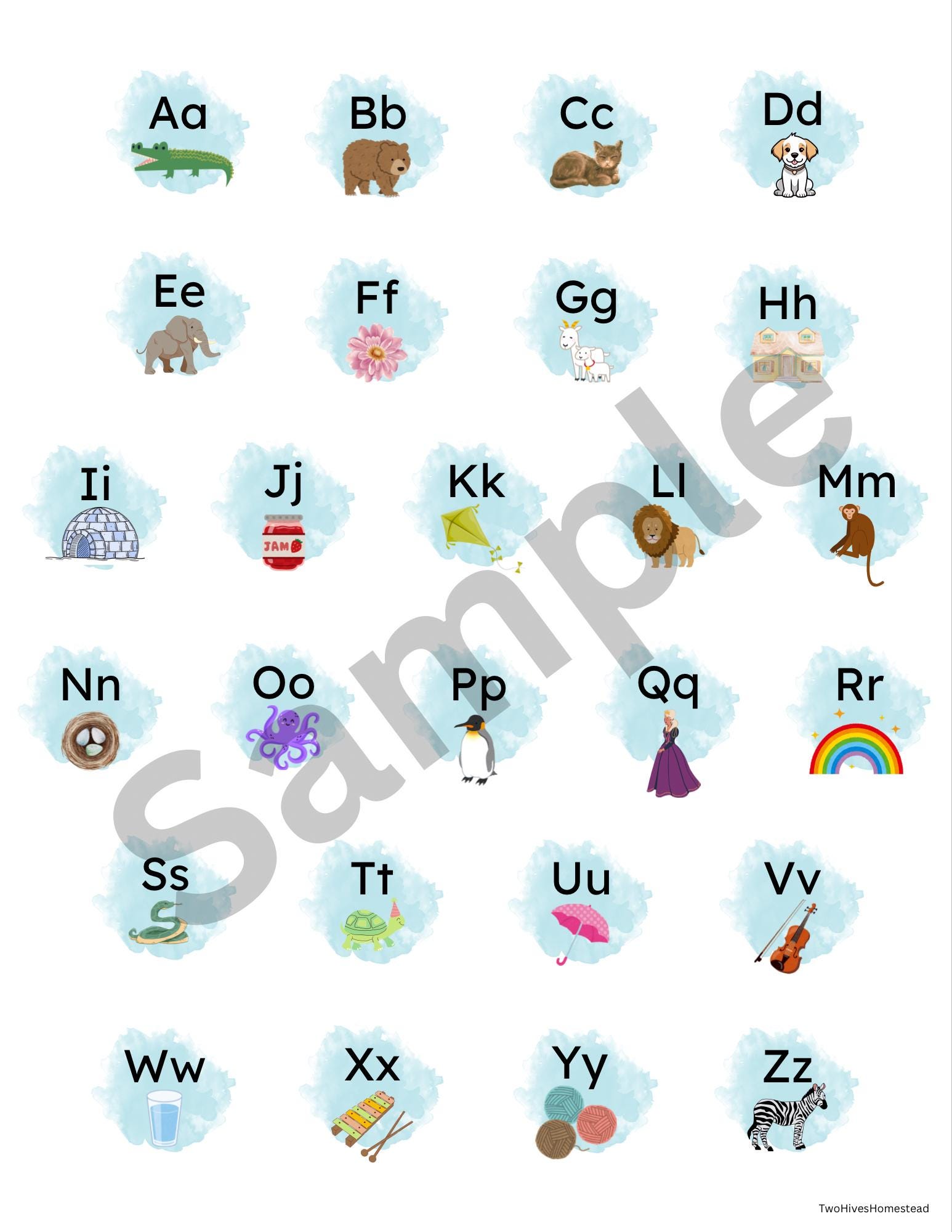 ABC Chart - Digital Download - Etsy