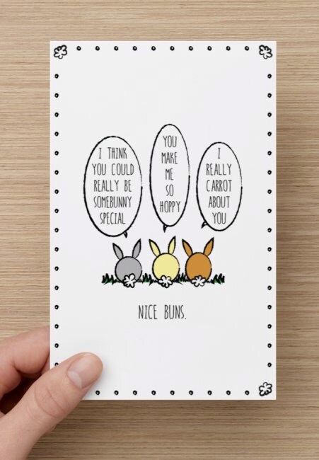 Bunny Rabbits Card - Funny Punny Greeting Cards (animal Series) by ...