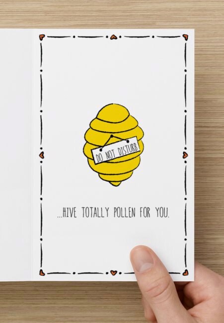 Bee Card - Funny Punny Greeting Cards (animal Series) by Solivagants ...