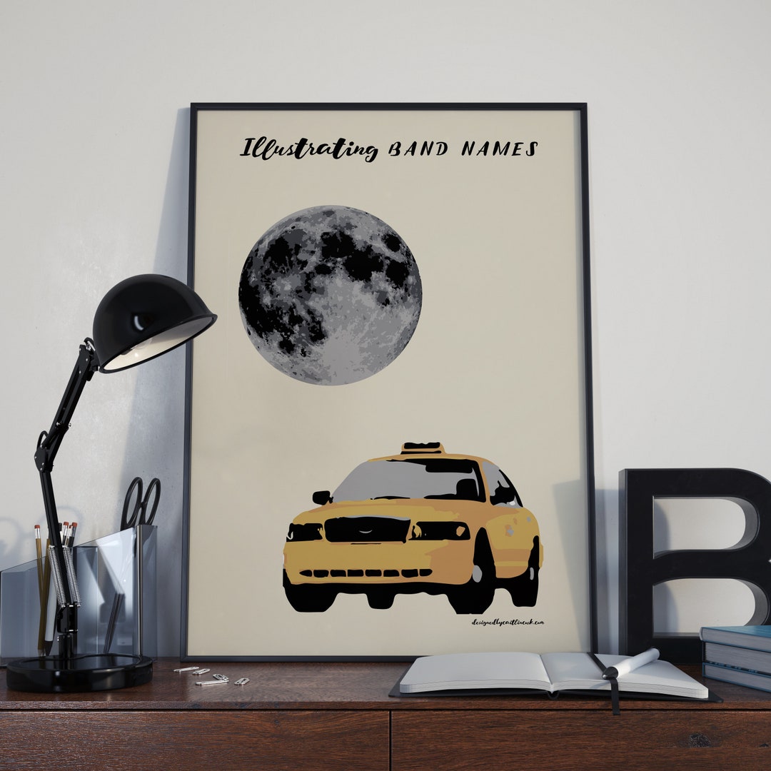 Illustrating Band Names - Moon Taxi - Etsy