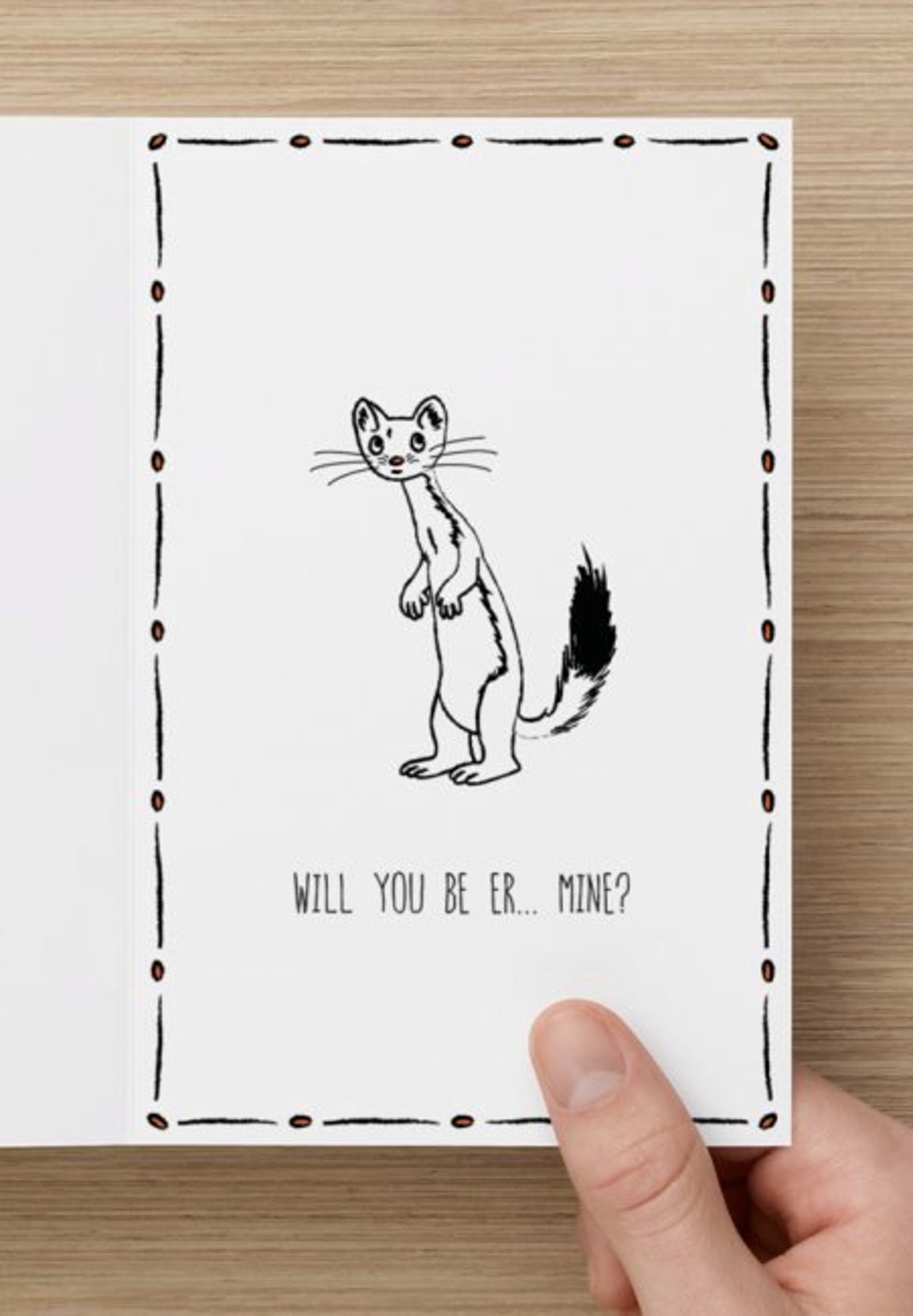 Stoat/ermine Card - Funny Punny Greeting Cards (animal Series) by ...