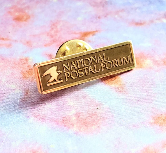 Vintage National Postal Forum Brass Gold Tone Lapel Hat Pin | Etsy