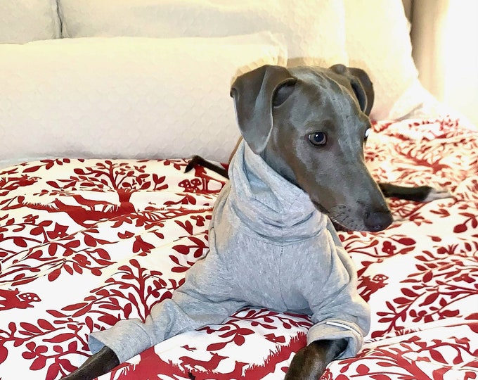 Italian Greyhound Tops, Cotton Knit Long Sleeved Tops. Snooded Knit ...